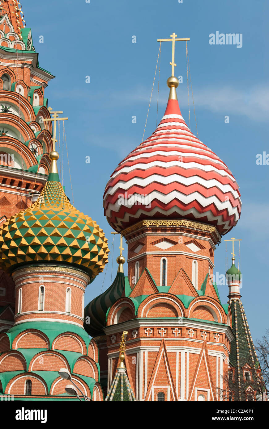 Cupola of St. Basil cathedral in Moscow Stock Photo - Alamy