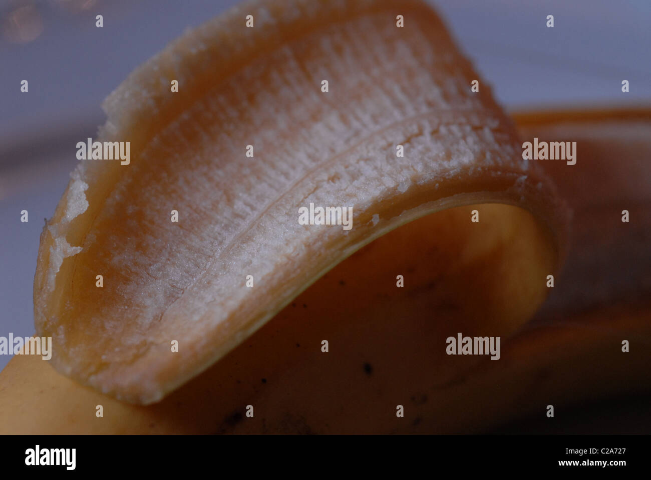 Close-up of the inside of a banana skin Stock Photo - Alamy