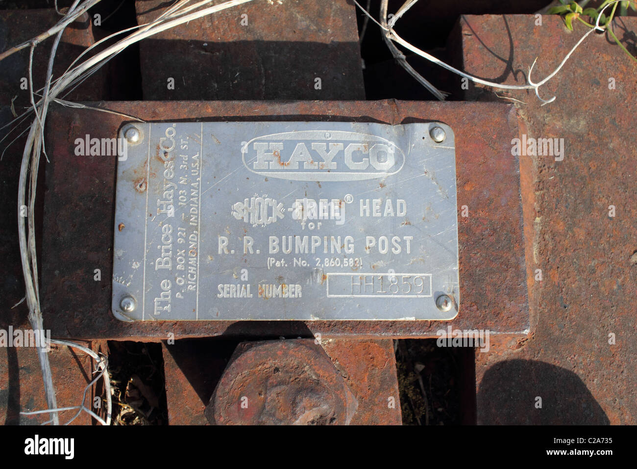Railroad bumping post Stock Photo - Alamy