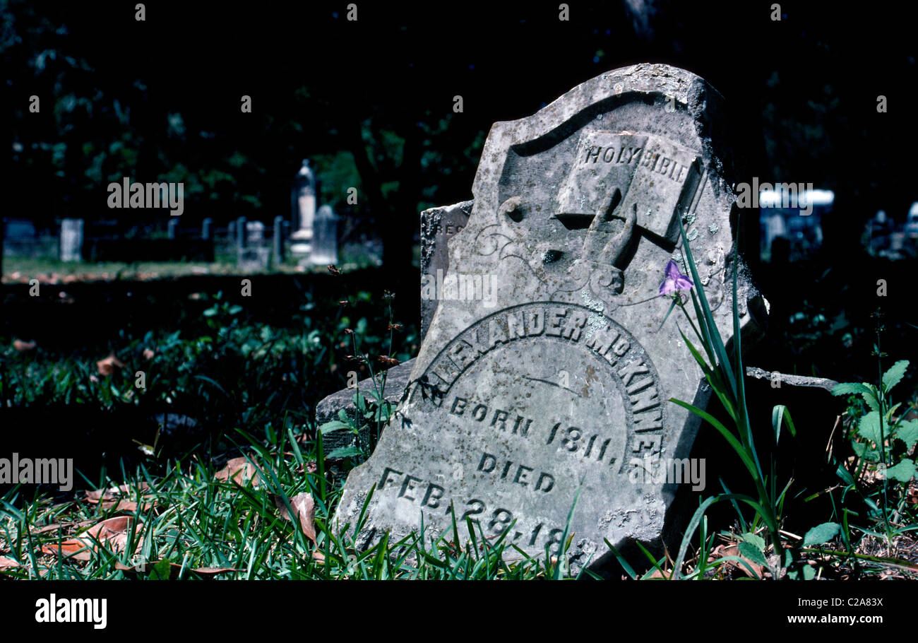 A broken headstone from the 1800s marks a forgotten grave in the Old ...