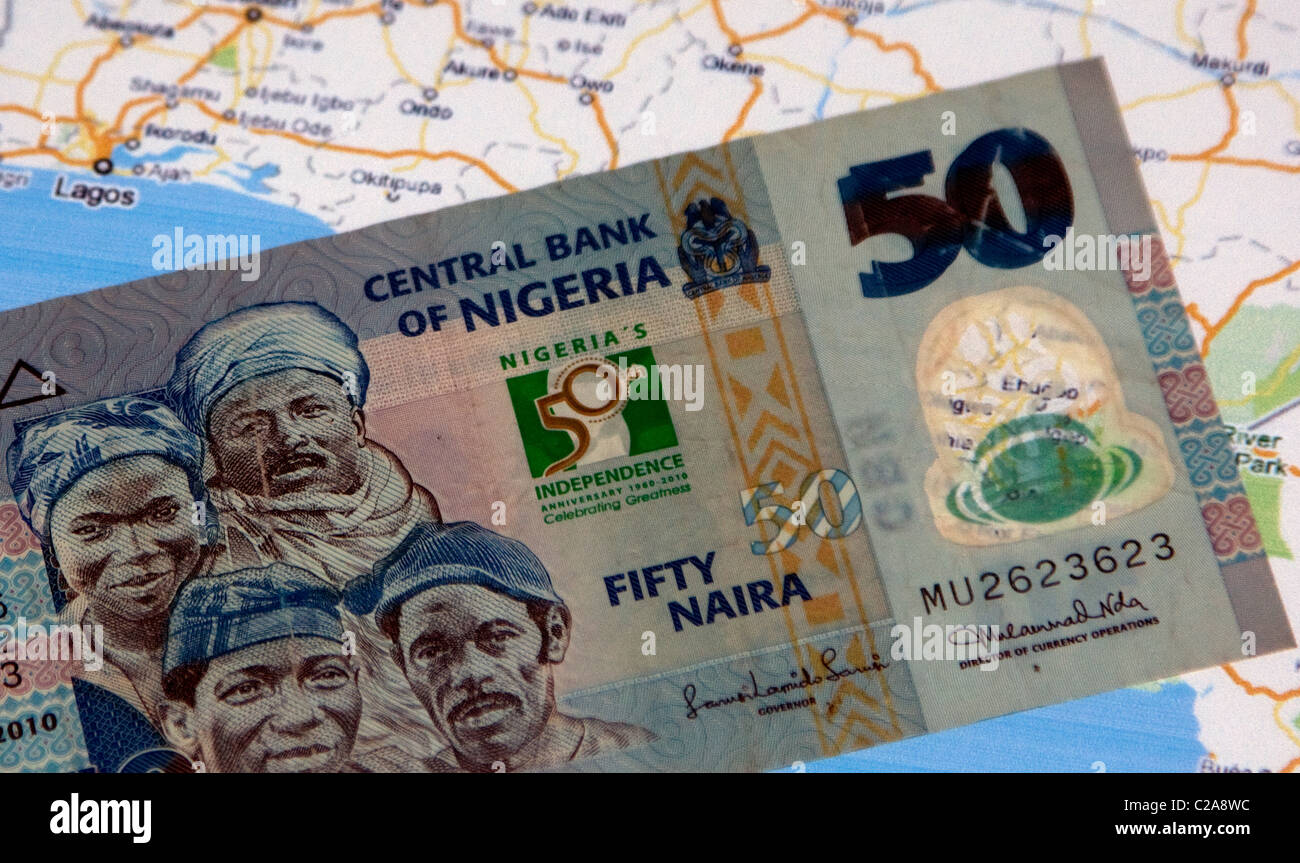 Nigerian banknote - 50 Naira Stock Photo - Alamy