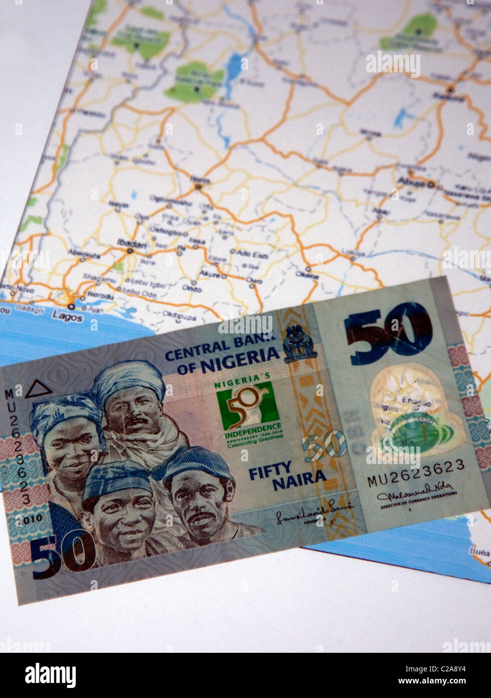 Nigerian banknote - 50 Naira Stock Photo - Alamy