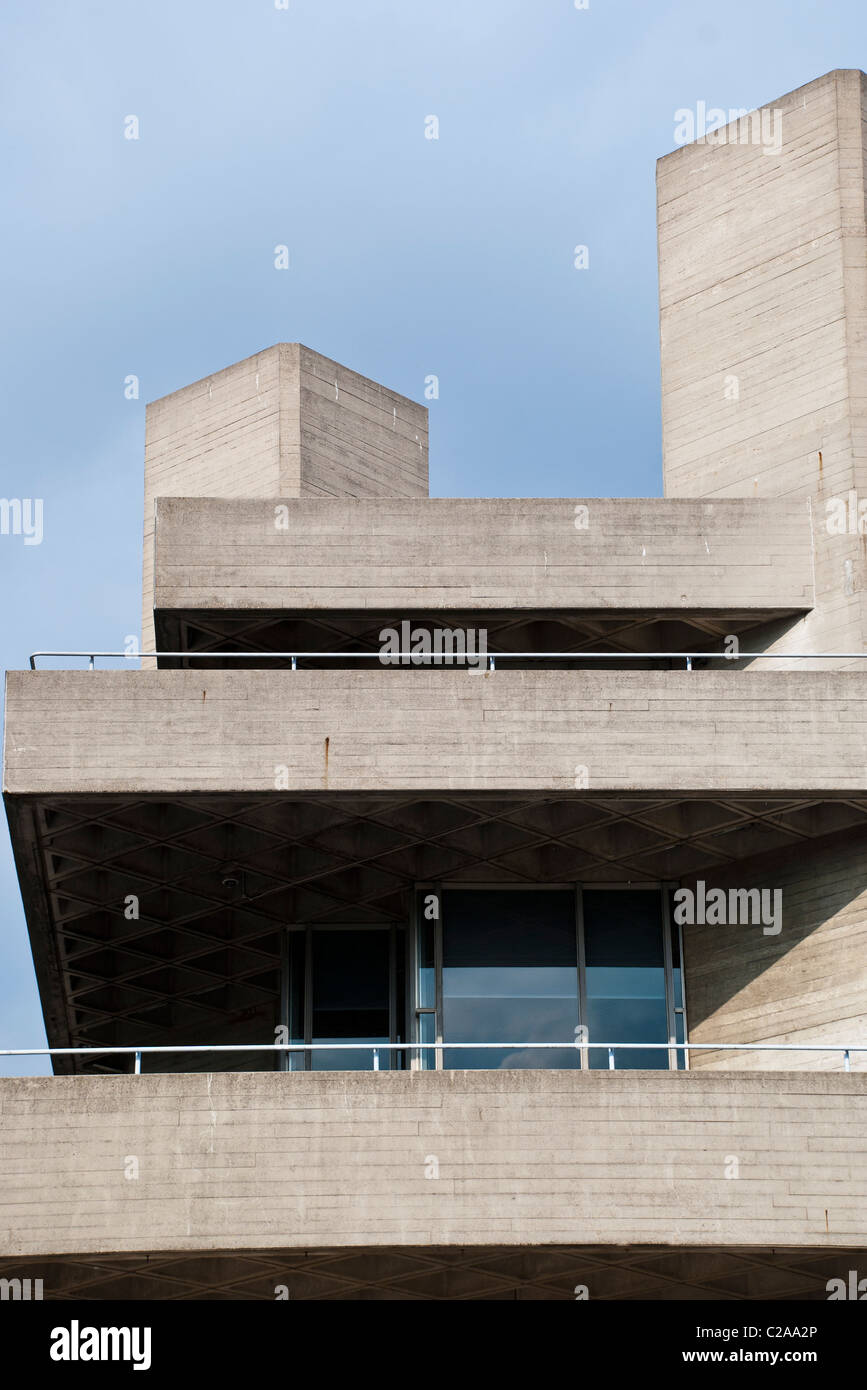 Three tiers of a concrete building in London Stock Photo - Alamy