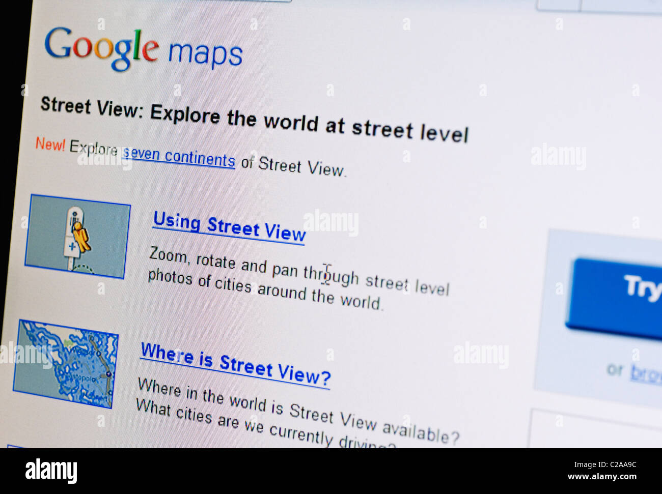 Google maps page hi-res stock photography and images - Alamy