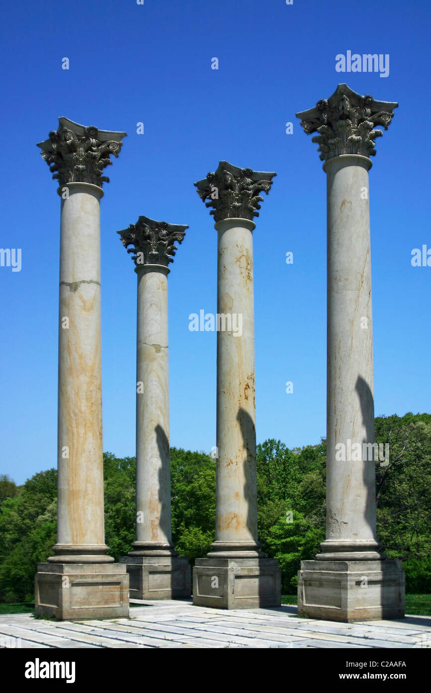 The original sandstone columns of the Capitol on display in the ...