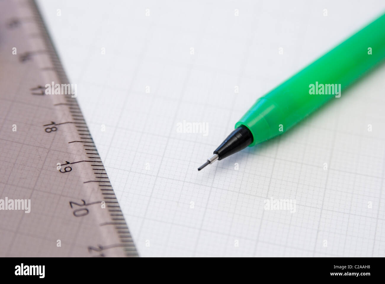 pencil and ruler Stock Photo - Alamy