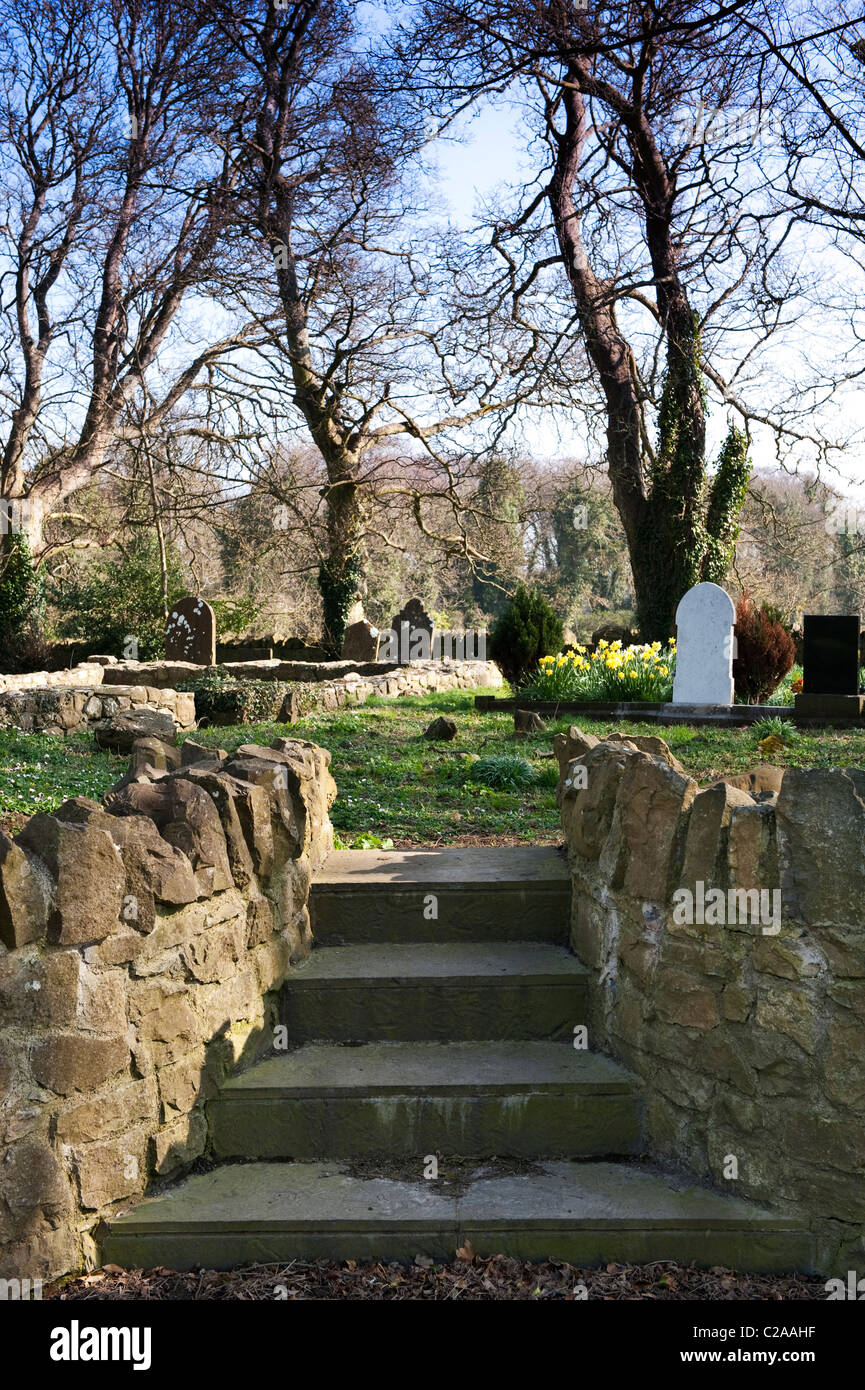 The entrance to Saint Mobhi's medieval cemetery, in the countryside ...