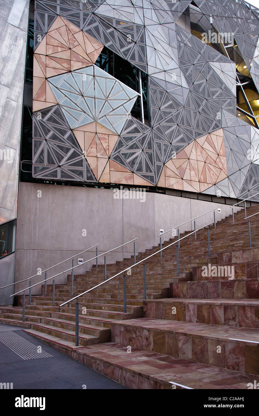 Glass structure federation square architecture hi-res stock photography ...
