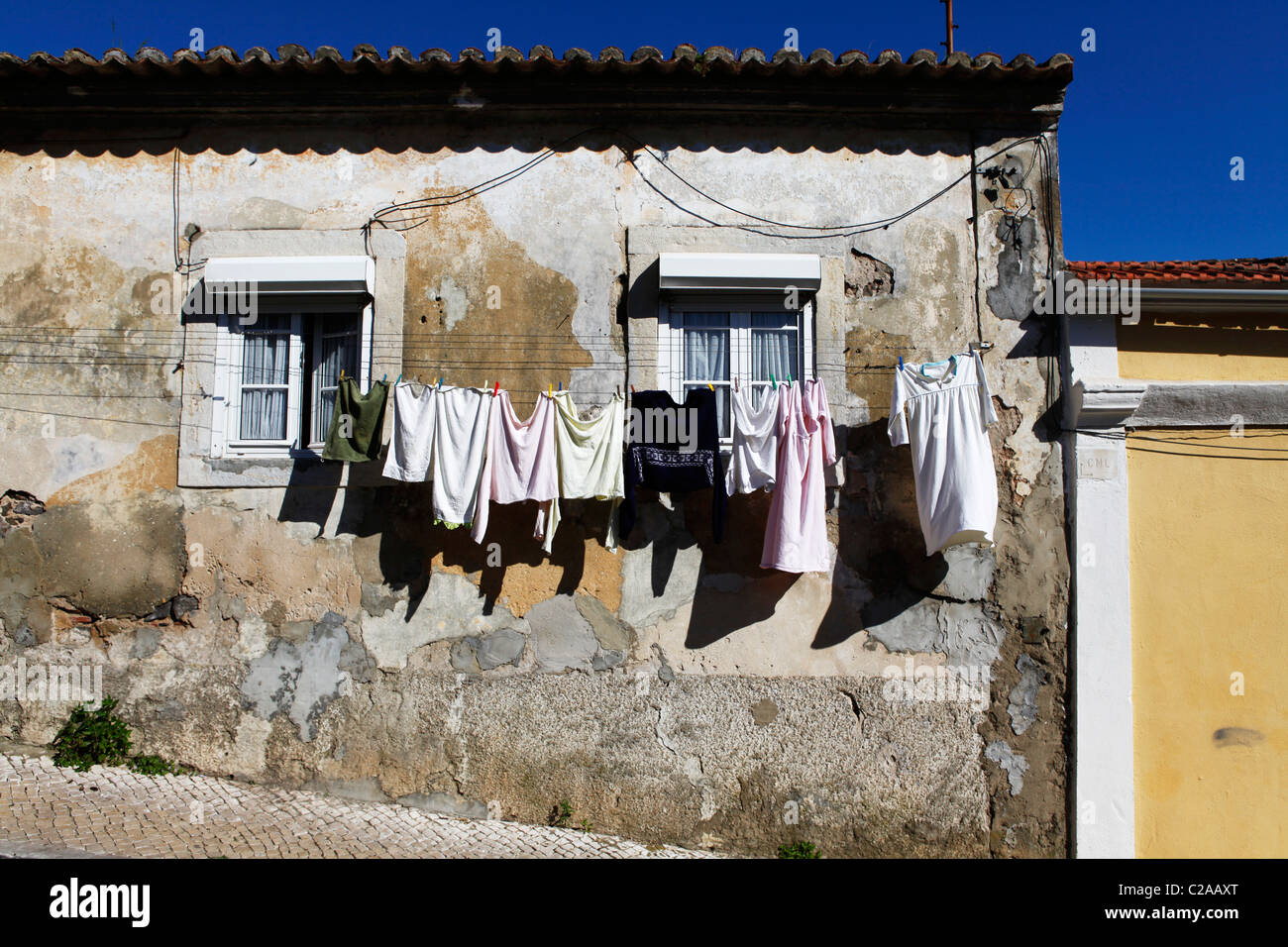 Drying washing lisbon hi-res stock photography and images - Alamy