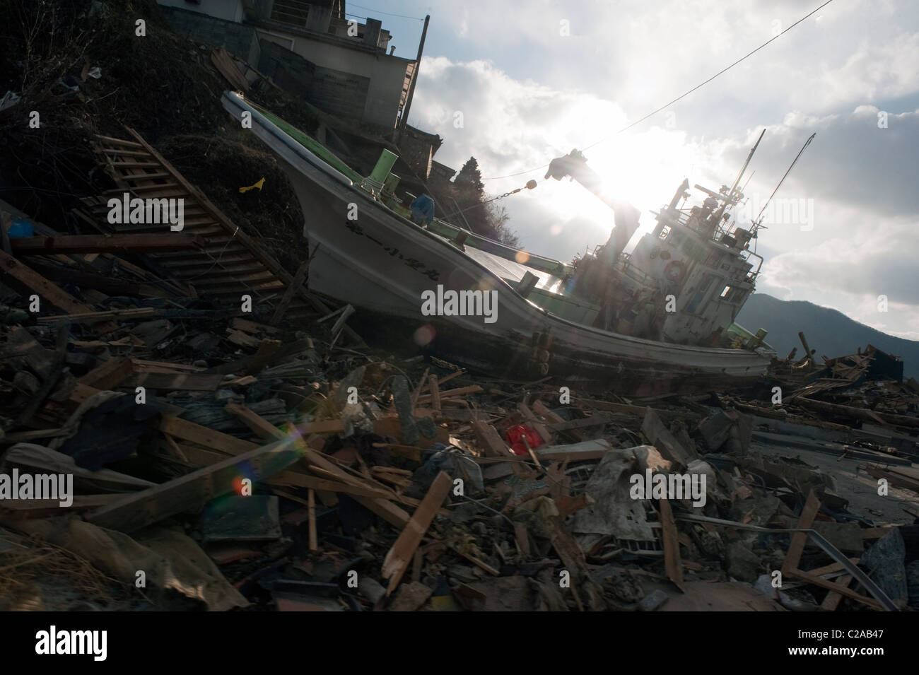 Tsunami boat hi-res stock photography and images - Alamy