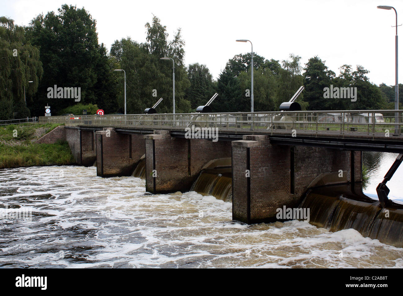 Dam on the river The Vecht in the Netherlands Stock Photo - Alamy