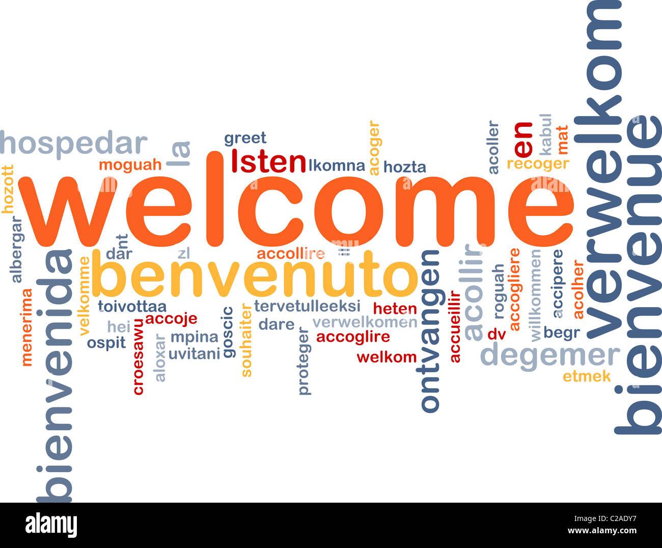 Background concept wordcloud illustration of welcome different ...