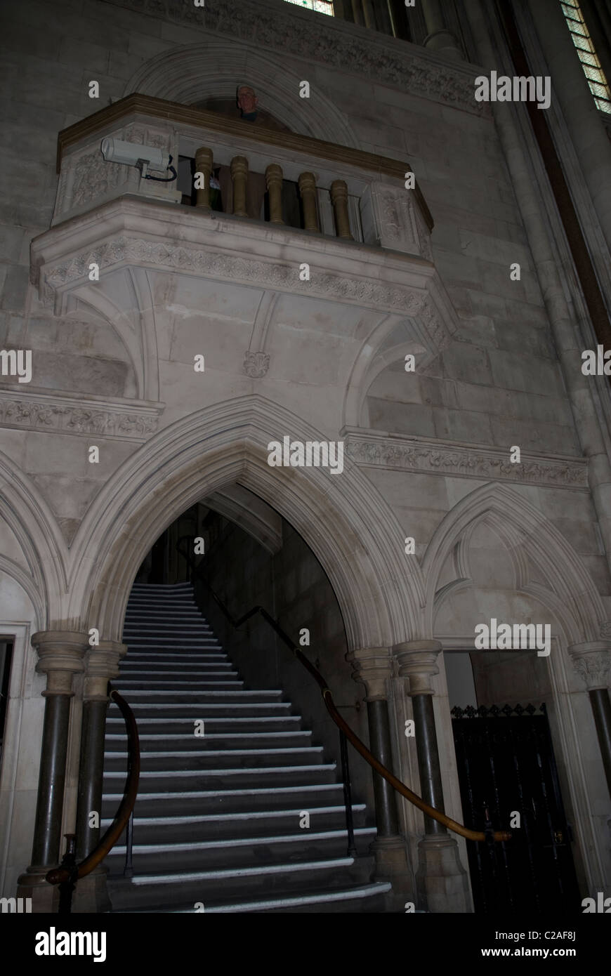 Stone staircase in the nterior of the Royal Courts of Justice The ...