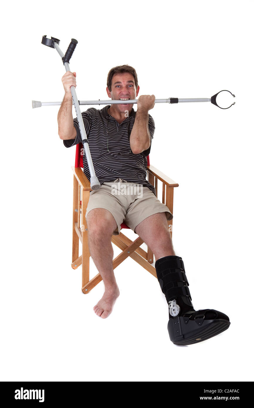 Mature male patient broken Cut Out Stock Images & Pictures - Alamy