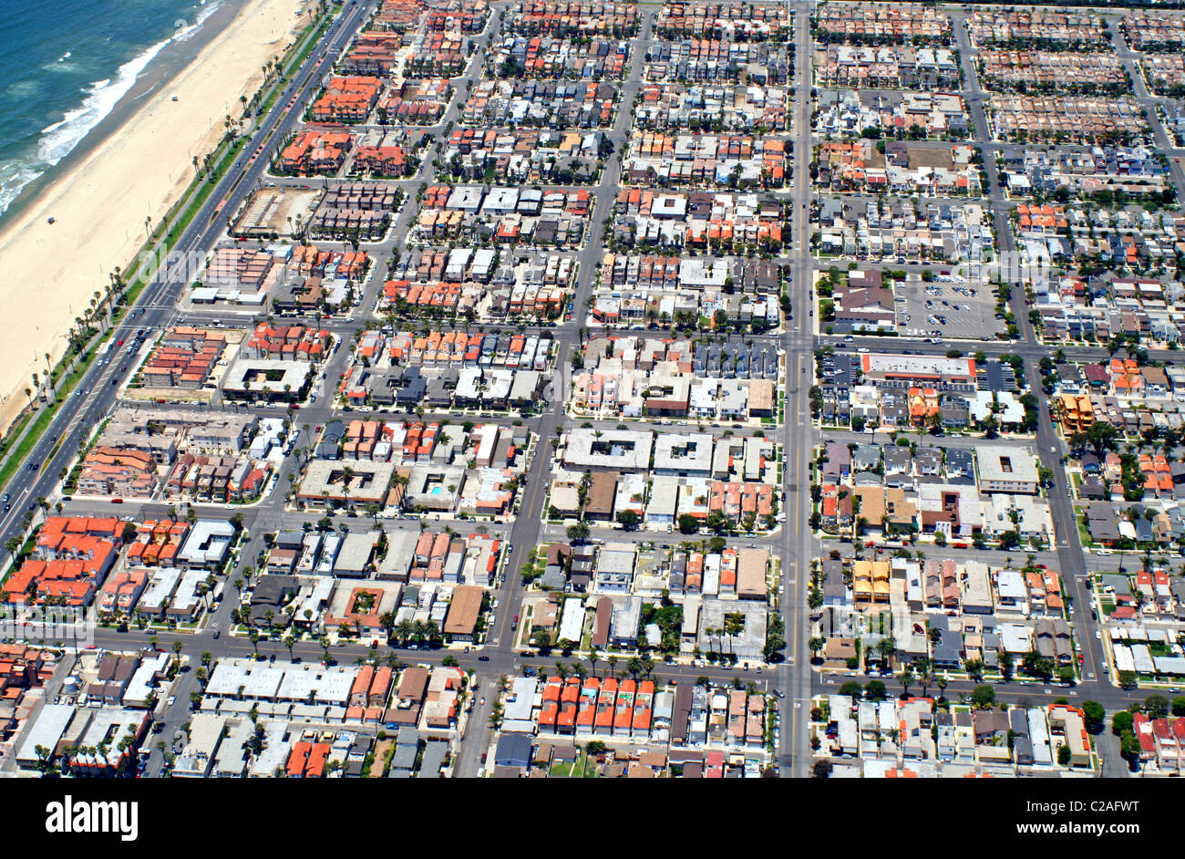 Aerial view Long Beach California Stock Photo - Alamy