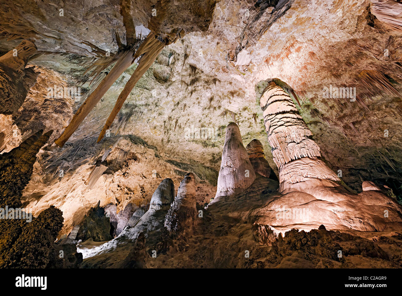 Cave formations in Carlsbad Caverns New Mexico USA Stock Photo - Alamy