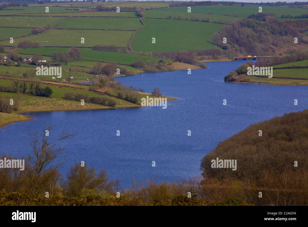 Wimbleball Lake Exmoor National Park Somerset picture taken from Haddon ...