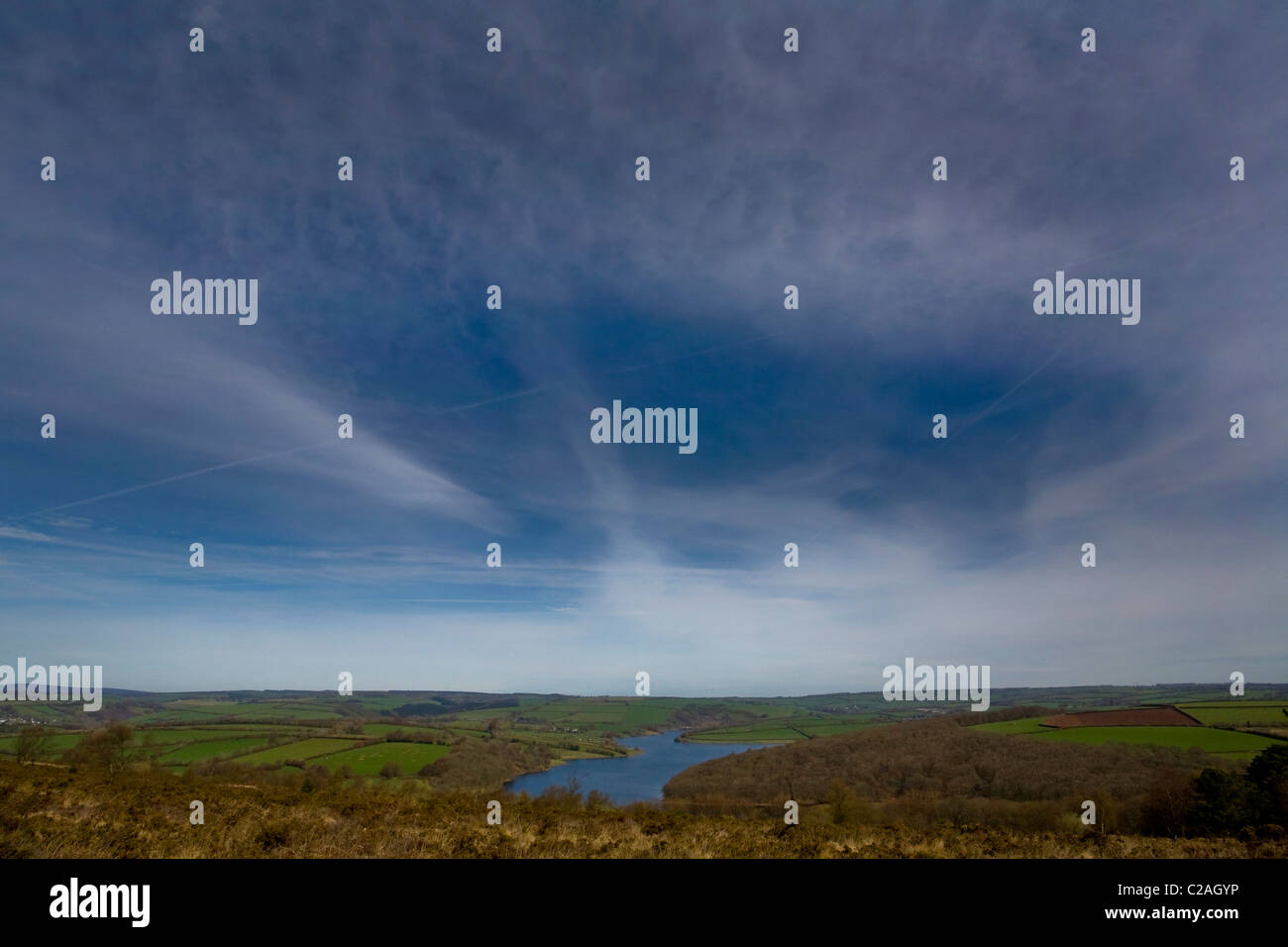 Wimbleball Lake Exmoor National Park Somerset picture taken from Haddon ...