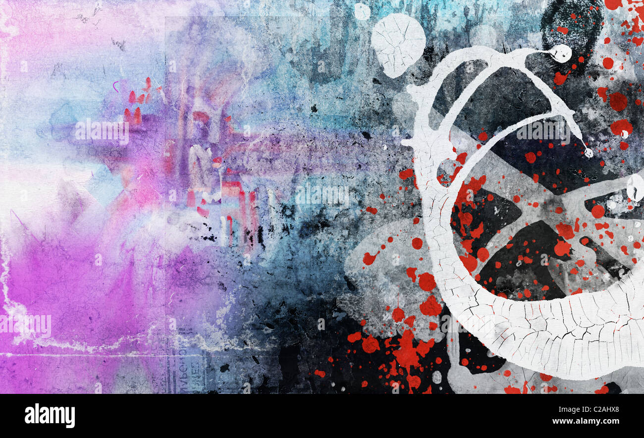 Modern Abstract Mixed Media Wall Art Painting. Contemporary Creative ...