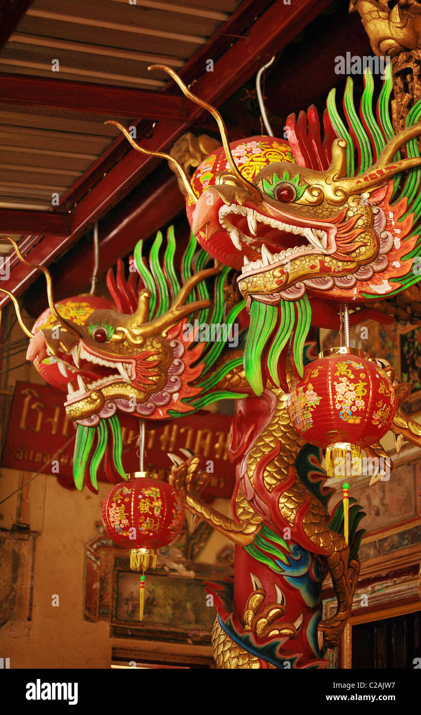Wat Ga Buang Kim in Chinatown, Bangkok Stock Photo - Alamy