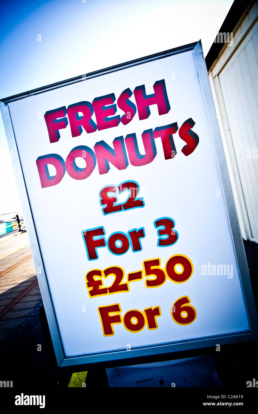 Sign donuts hi-res stock photography and images - Alamy