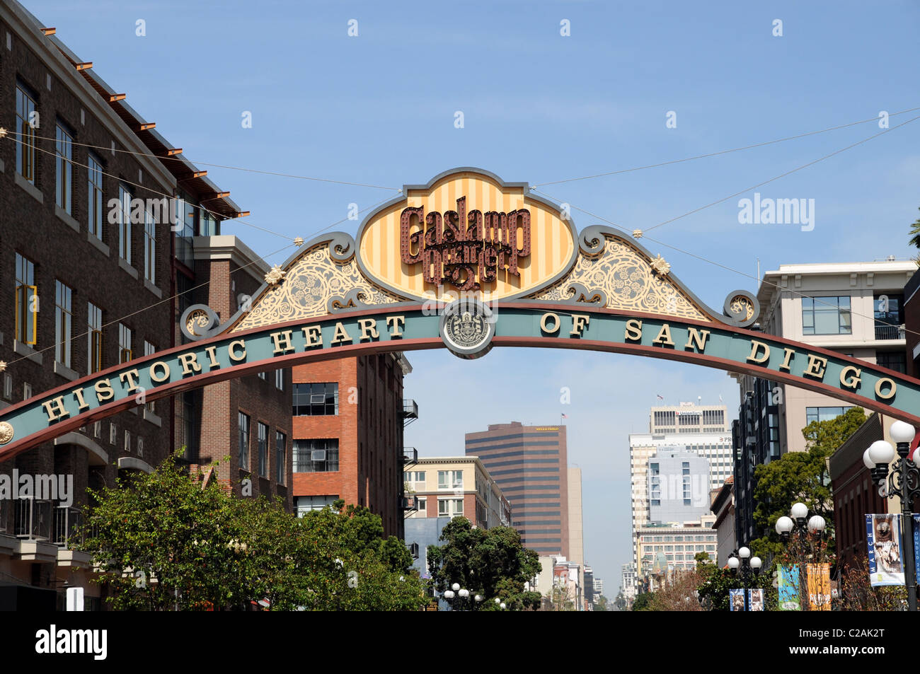 Gaslamp quarter san diego welcome arch hi-res stock photography and ...