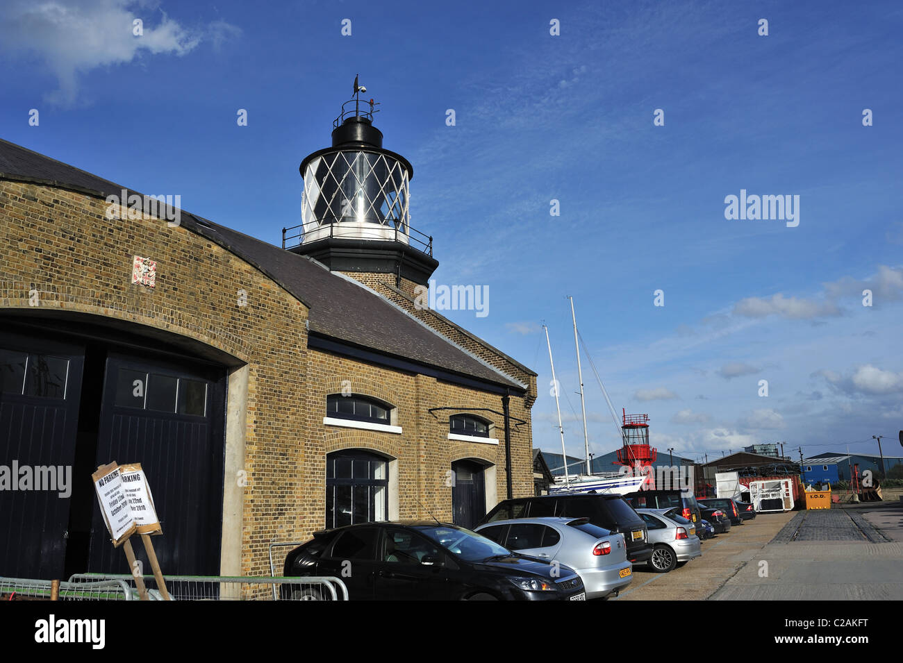 Bow Creek Lighthouse at Trinity Buoy Wharf Stock Photo - Alamy