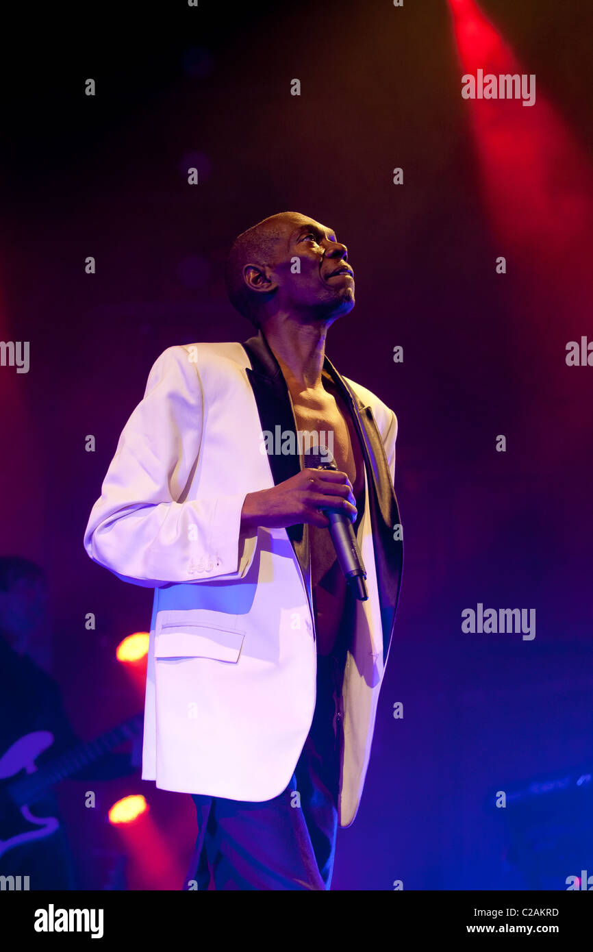 Maxi Jazz Faithless singer at Brixton Academy 7 April 2011 Stock Photo ...