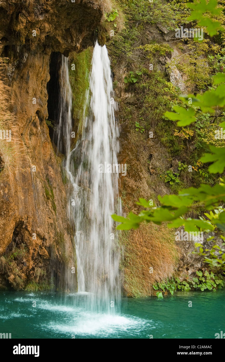 Beautiful waterfall at Plitvice Lakes National Park , UNESCO World ...