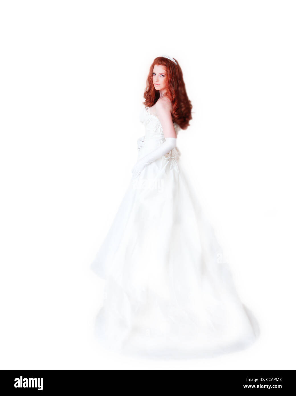 High key bride portrait before the ceremony. Model release signed Stock ...