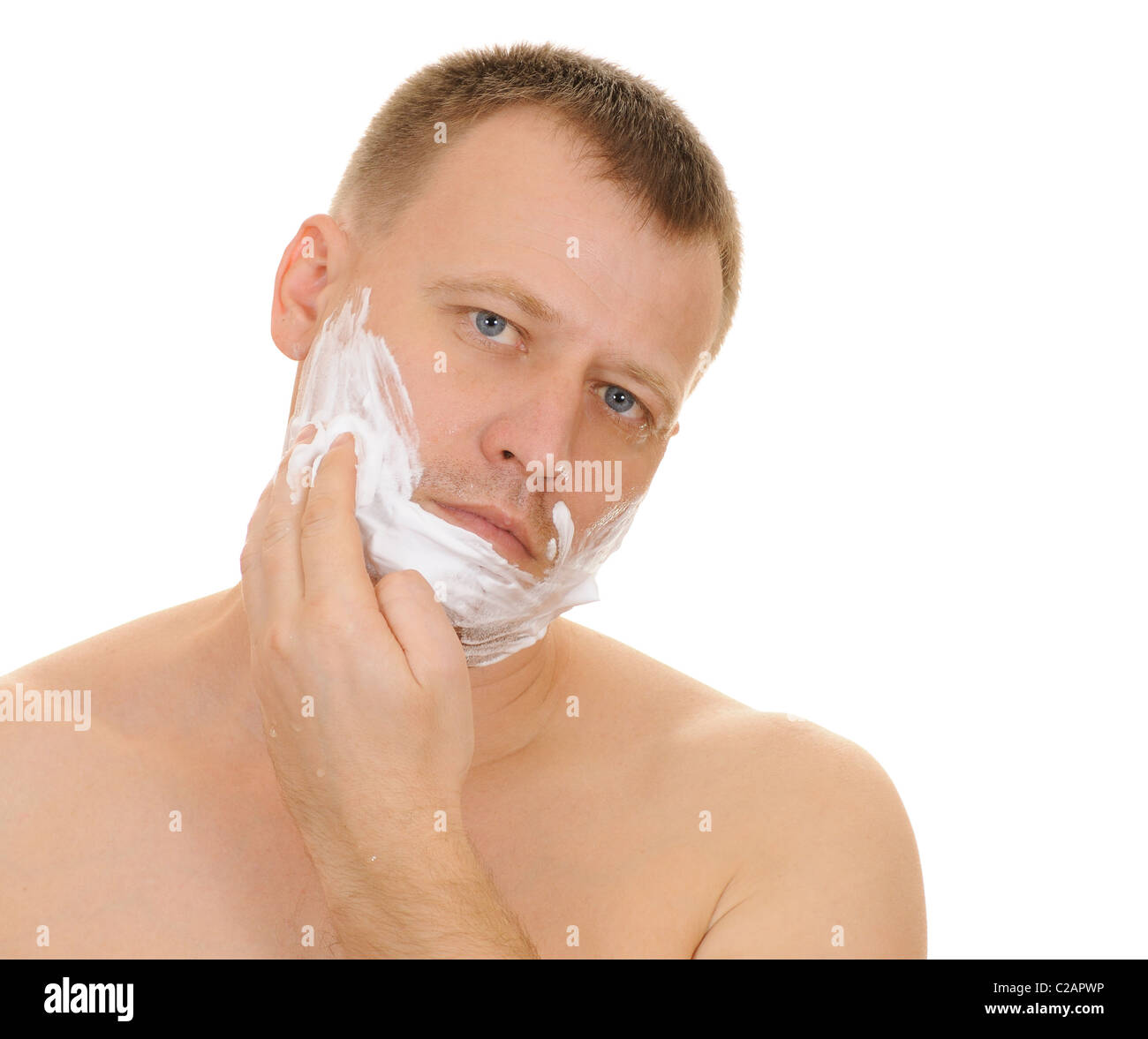 The man has a shave Stock Photo - Alamy