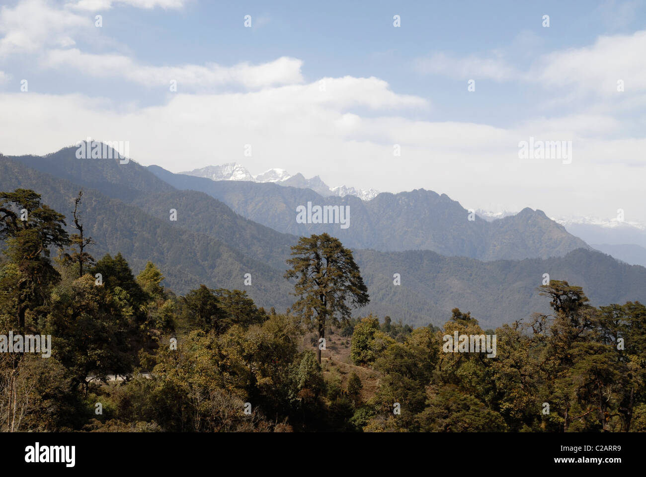 Mountain view at Dochula Pass, Bhutan Stock Photo - Alamy