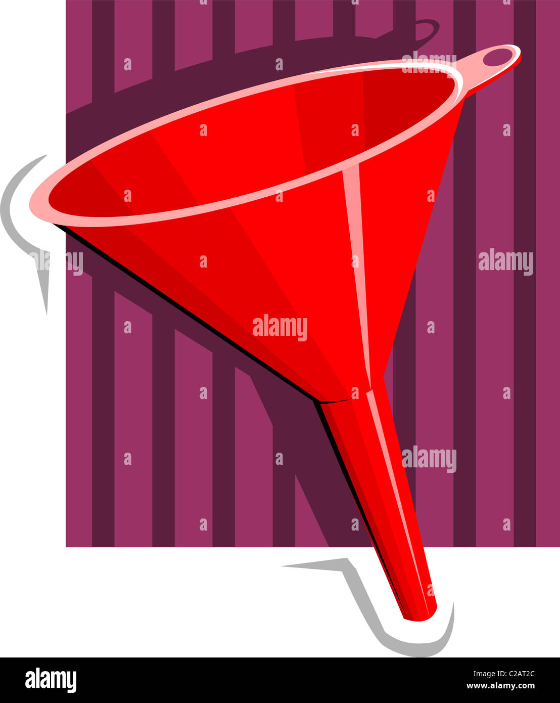 red colour funnel Stock Photo - Alamy
