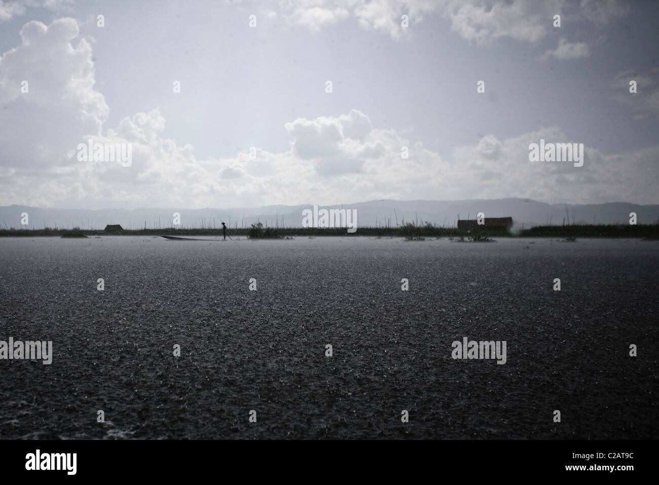 Rain over Inle Lake, Myanmar Stock Photo - Alamy