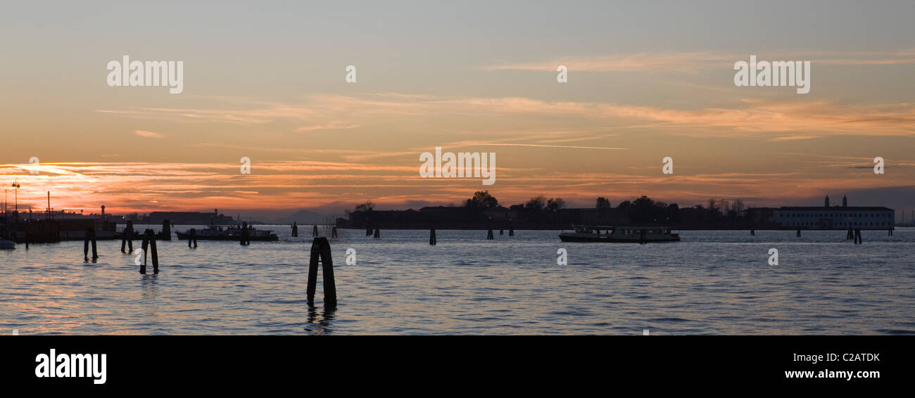 Waters with sunset landscapes no one with the sky hi-res stock ...