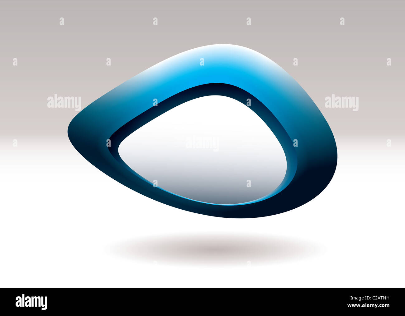 Blue abstract icon with pebble shape and blank area for your text Stock ...