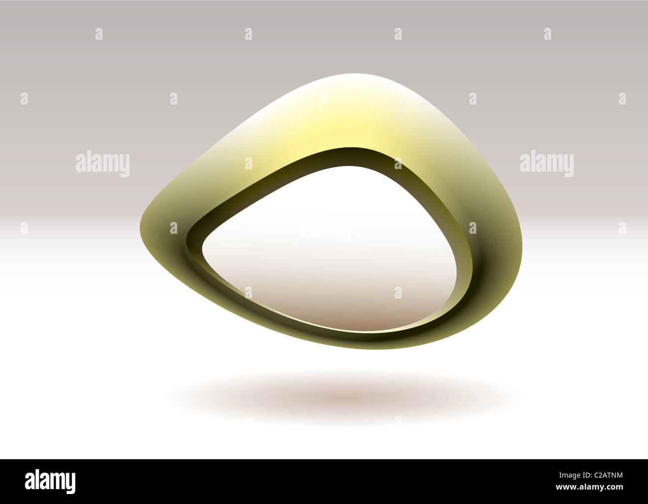 Abstract pebble shape with golden colour and copy space Stock Photo - Alamy
