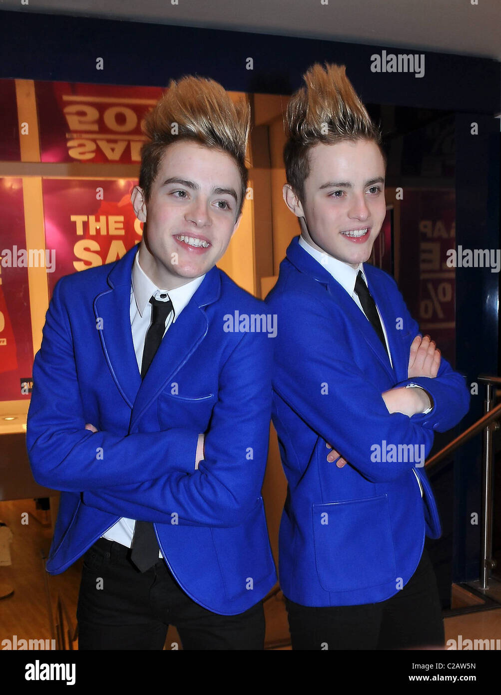 Jedward - John Grimes and Edward Grimes meet fans at Arnotts, St ...
