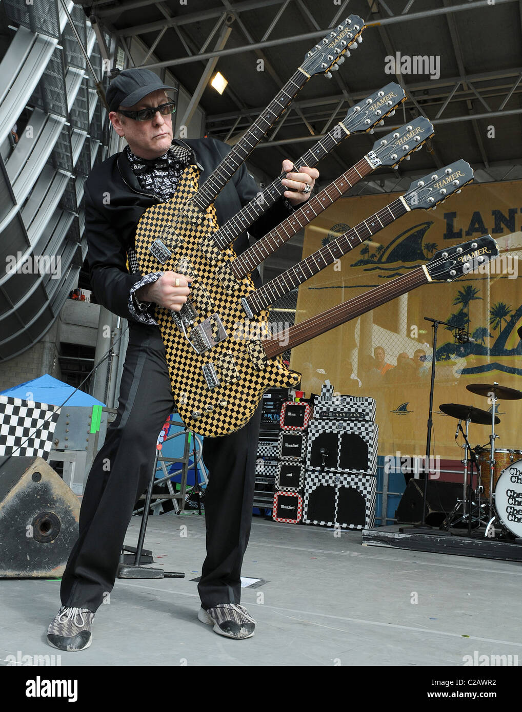 Rick Nielsen of Cheap Trick Cheap Trick perform prior to the Miami ...