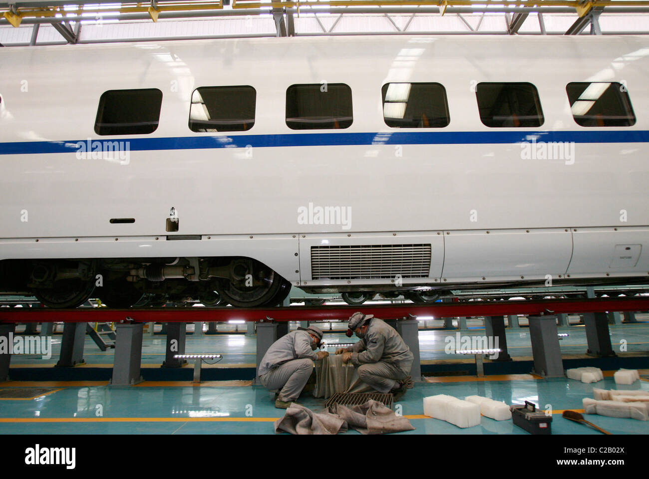 China's new high speed trains are unveiled at Wuhan Railway Station ...