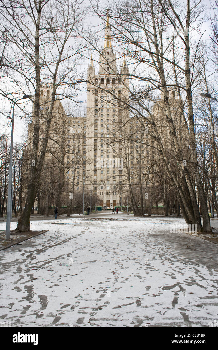 Kudrinskaya Square Building, one of the Moscow skyscrapers in Stalinist ...