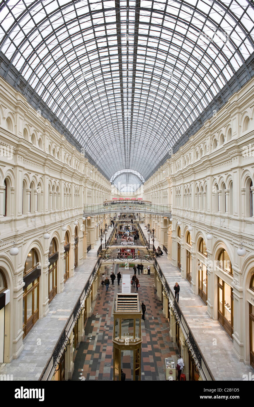 Inside of GUM department store, Moscow, Russia Stock Photo - Alamy