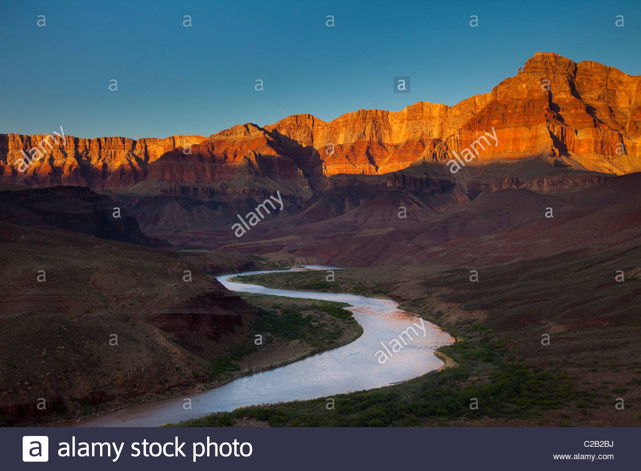 Colroado River below Comanche Point and the Palisades Stock Photo - Alamy