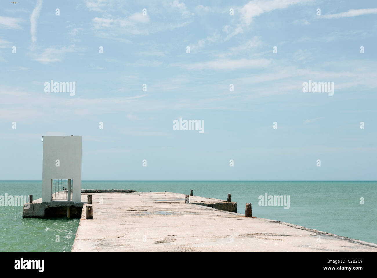 Mexico, Yucatan, Tulum, concrete pier Stock Photo - Alamy
