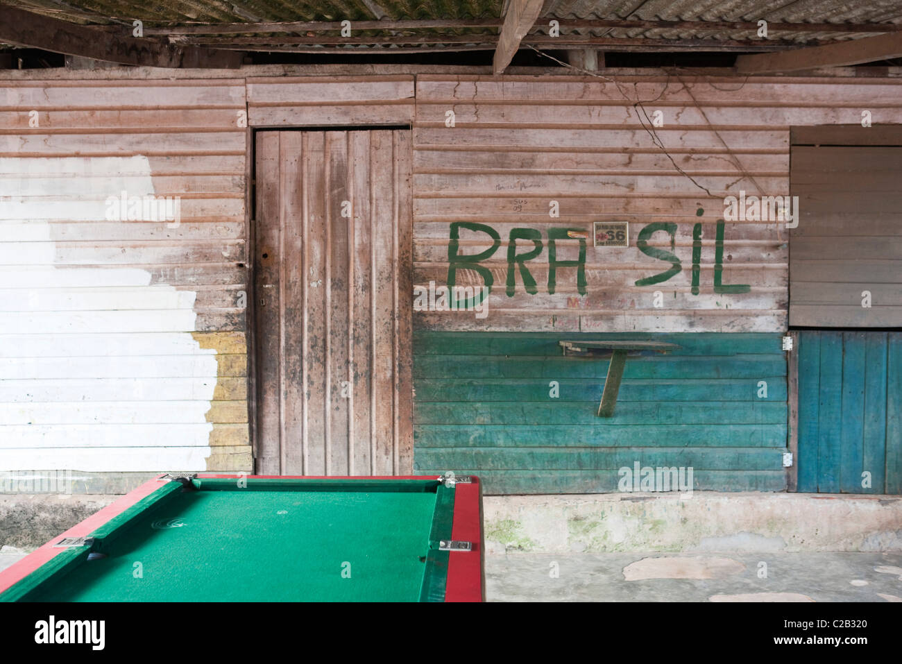 Dilapidated pool hall, Calcoena, Amapa, Brazil Stock Photo - Alamy