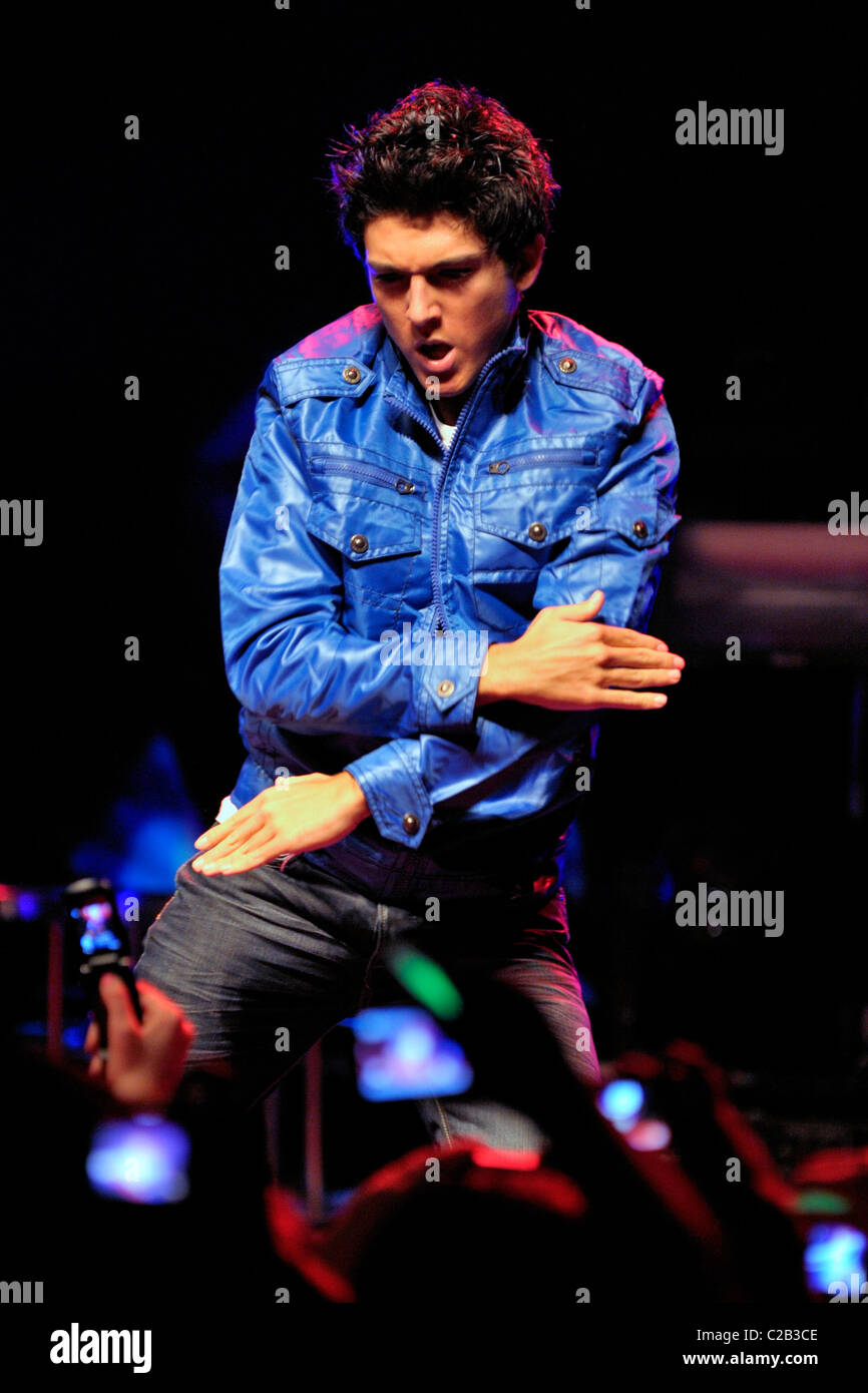 Frankie Zulferino of pop boy band 'WOW' performing live at The Mod ...