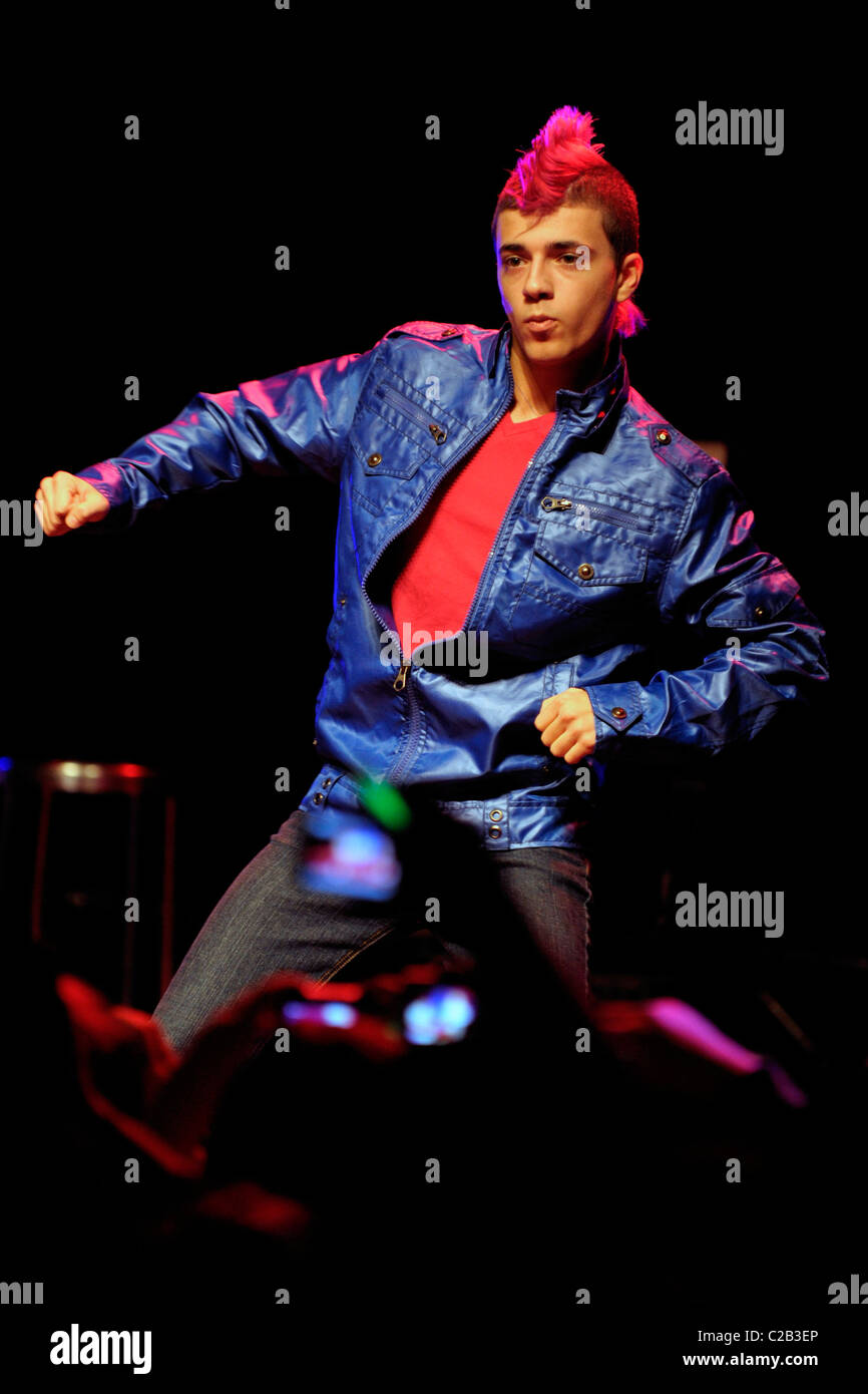 Kyron Correia of pop boy band 'WOW ' performing live at The Mod Theatre ...