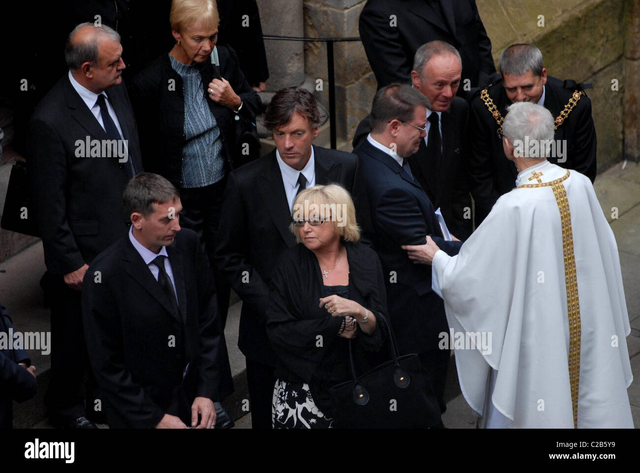 Richard Madeley and Judy Finnegan The funeral of Tony Wilson, the ...