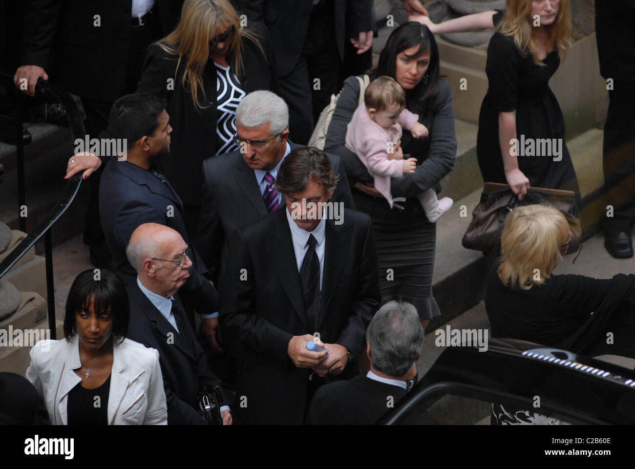 Richard Madeley and Judy Finnegan The funeral of Tony Wilson, the ...