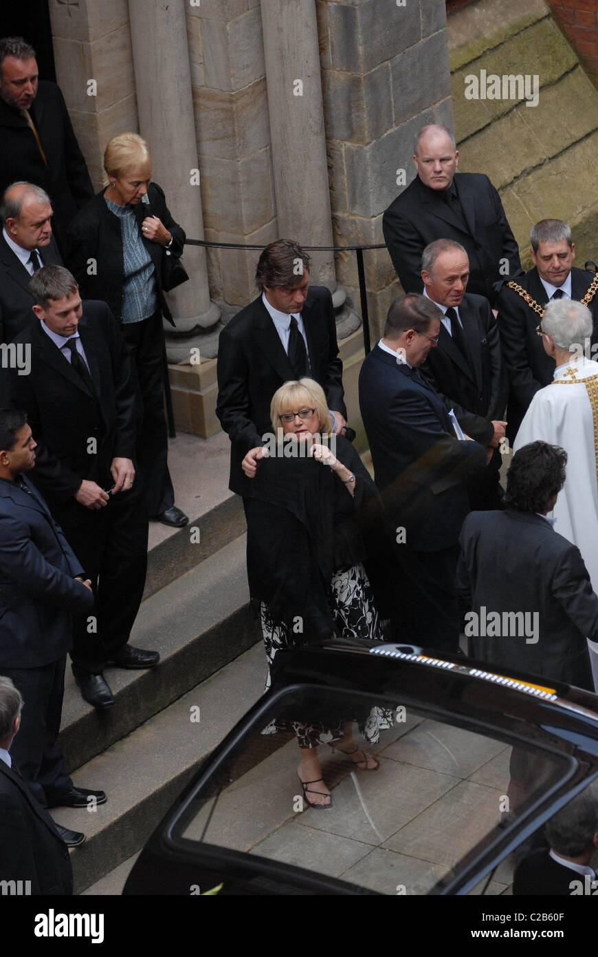Richard Madeley and Judy Finnegan The funeral of Tony Wilson, the ...